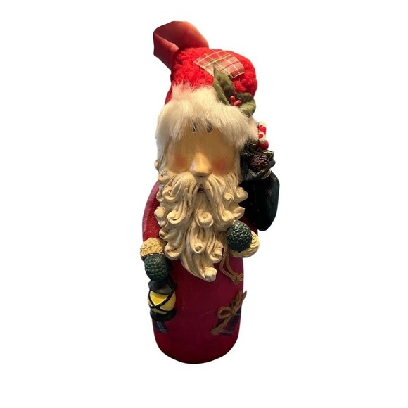 Wood World Inc | Holiday | Handpainted Santa Claus Figurine Vintage ...